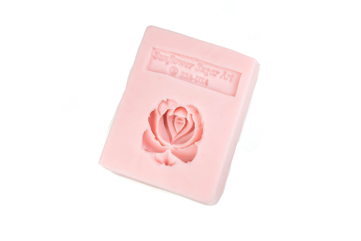3D Rose Button – Sunflower Sugar Art